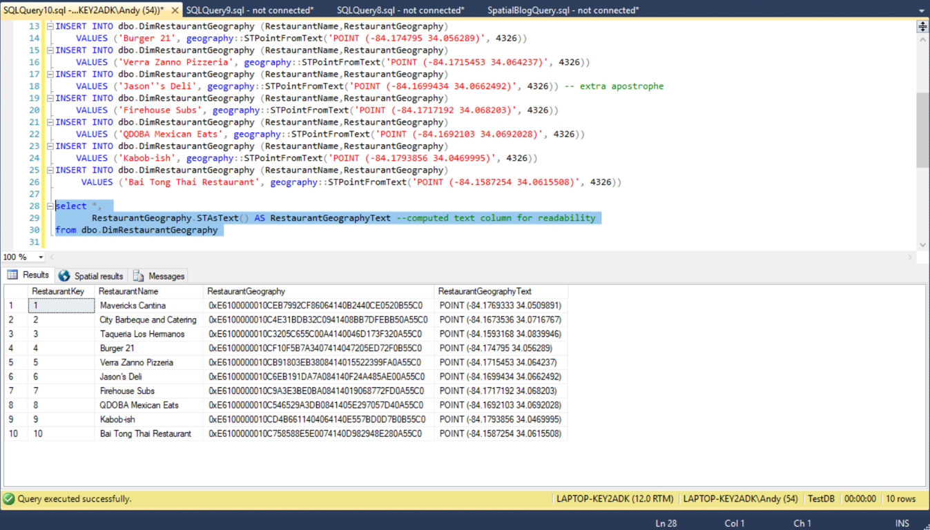 Location Location Location Adding Richness To Your Data Using Spatial Data Types In Sql